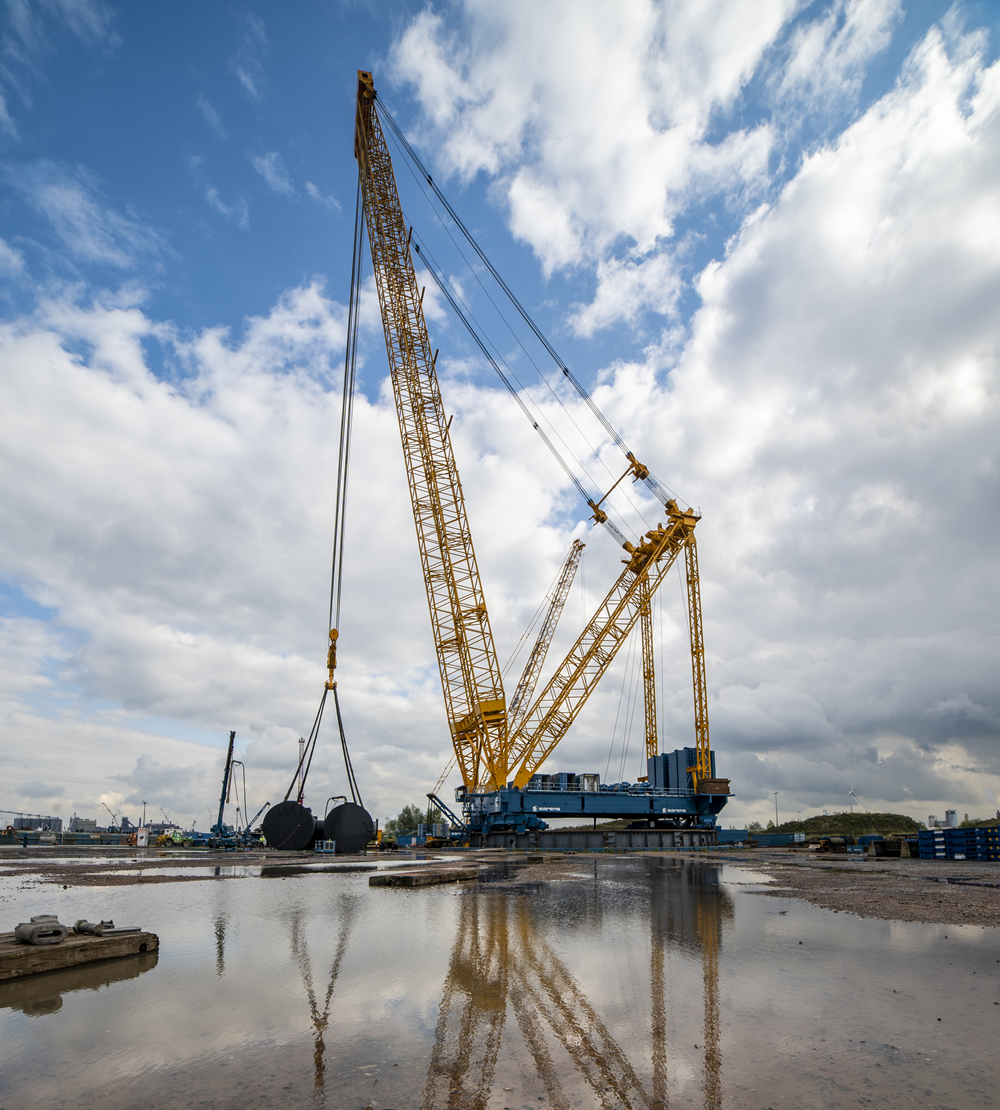 SARENS - One of Sarens’ Giant Green Cranes, the SGC-90, Lifts Jacket ...